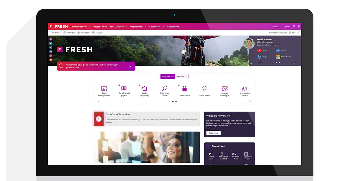 SharePoint Intranet - Advania Finland